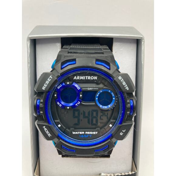 Armitron | Accessories | Armitron Pro Sport Watch Blue Black Digital ...